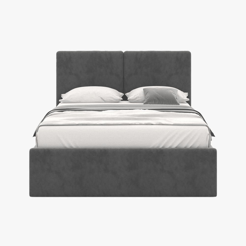 Arseno Platform Bed With Rubelli Headboard - Matelas Bonheur