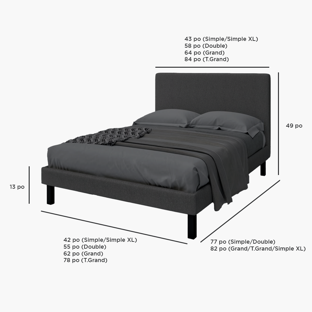 Lit Plateforme Beaudoin Emma - Liquidation - Matelas Bonheur